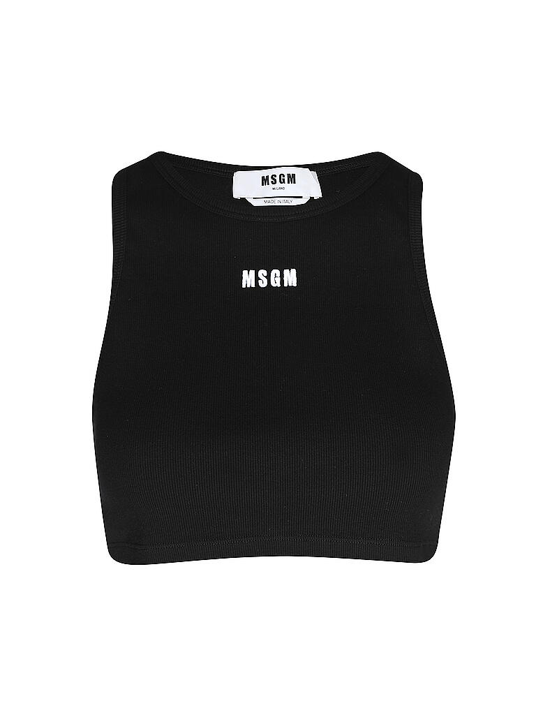 MSGM Top Cropped Fit schwarz