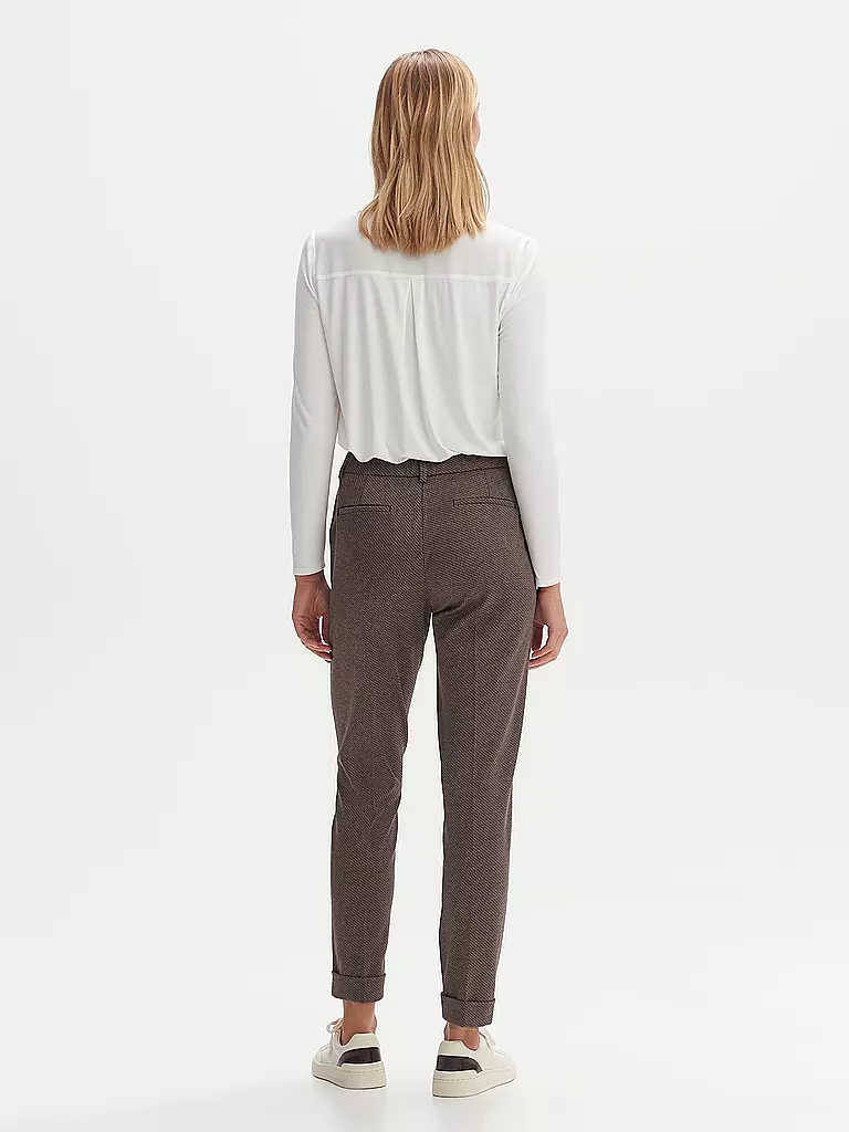 OPUS Chinos Business-Fit MELINA TRACK braun