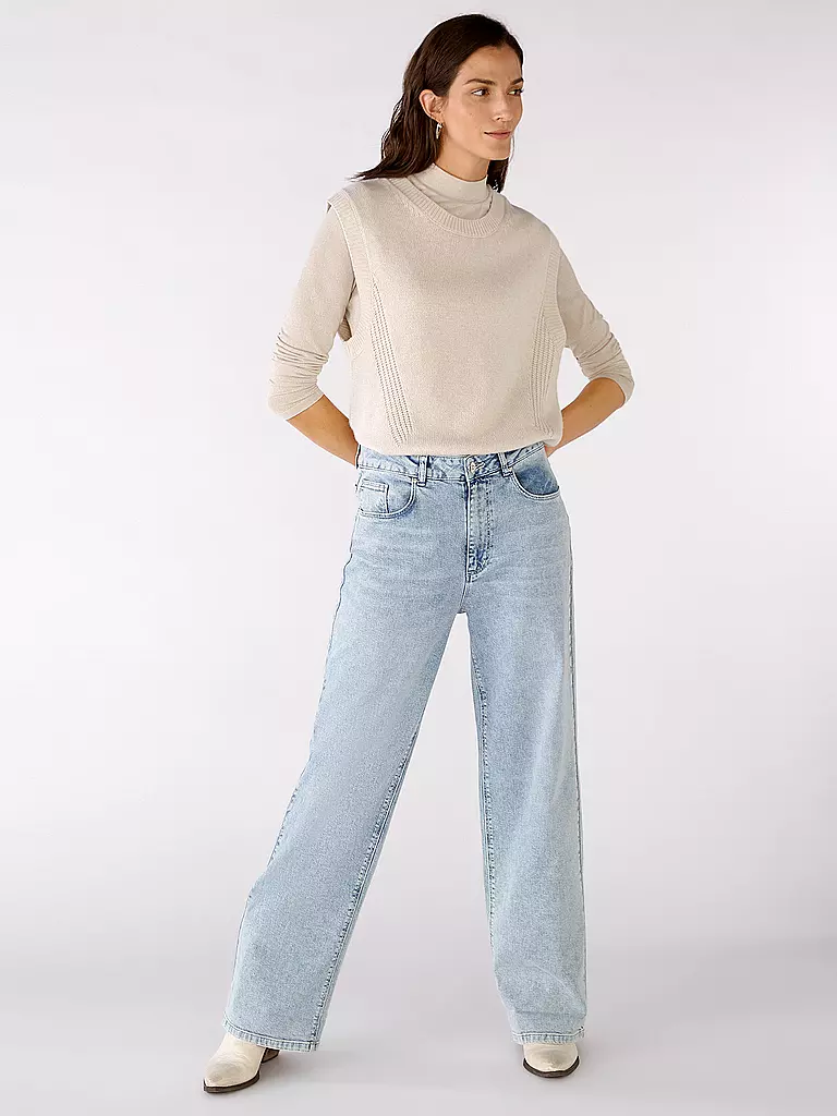 OUÍ Langarmshirt silber