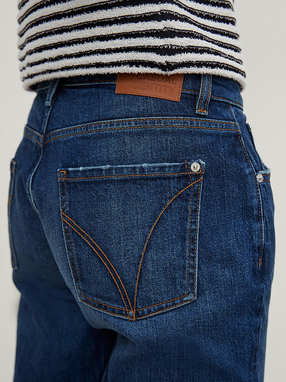 COMMA IDENTITY Jeans Boyfriend Fit dunkelblau