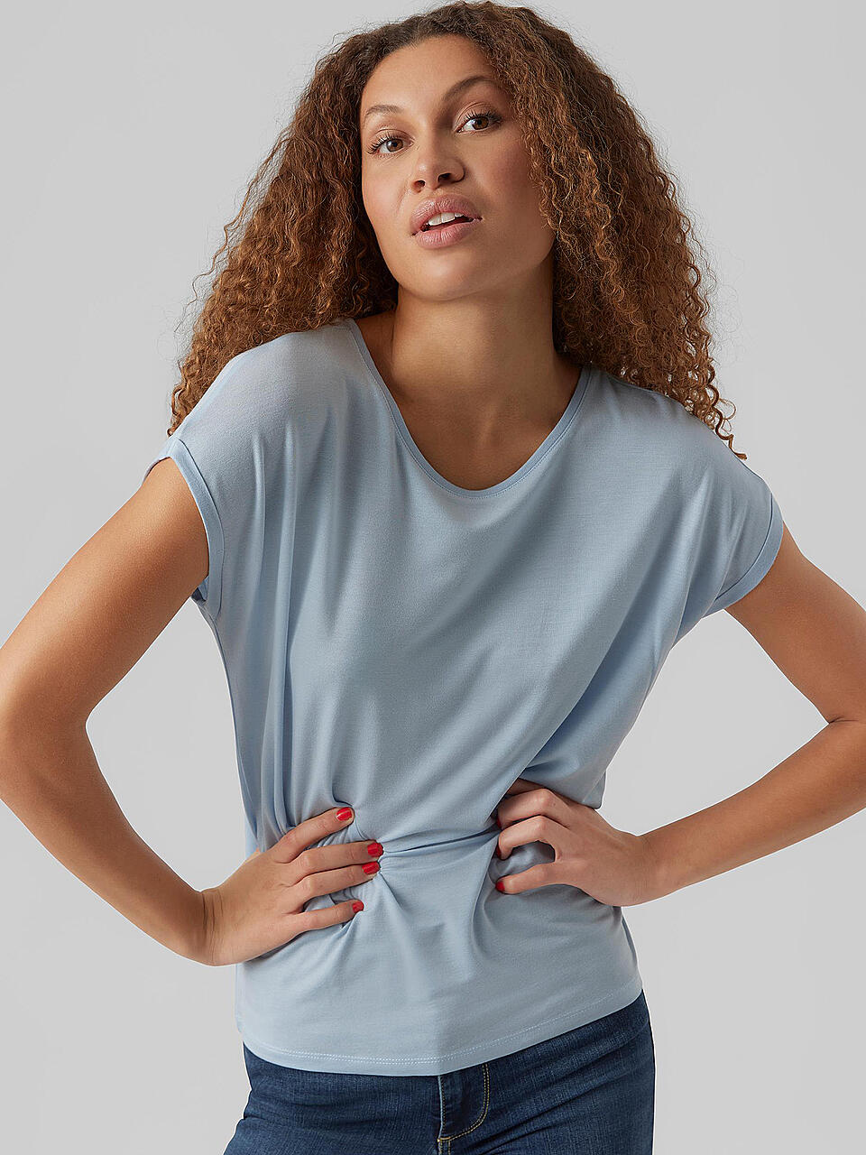 VERO MODA T-Shirt VMAVA hellblau