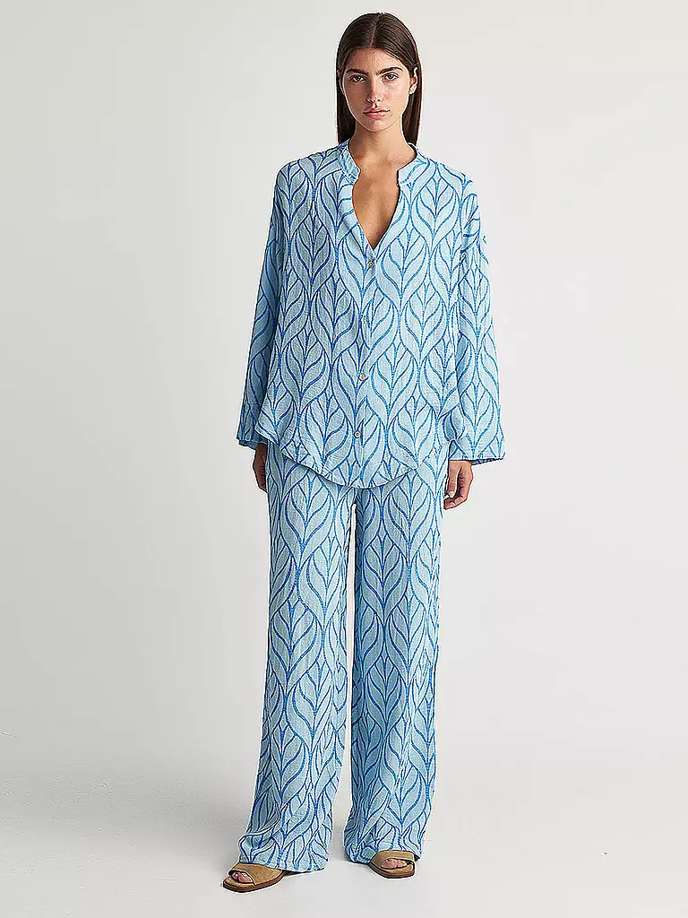 PEARL & CAVIAR Hose Wide Fit ZAKAR blau