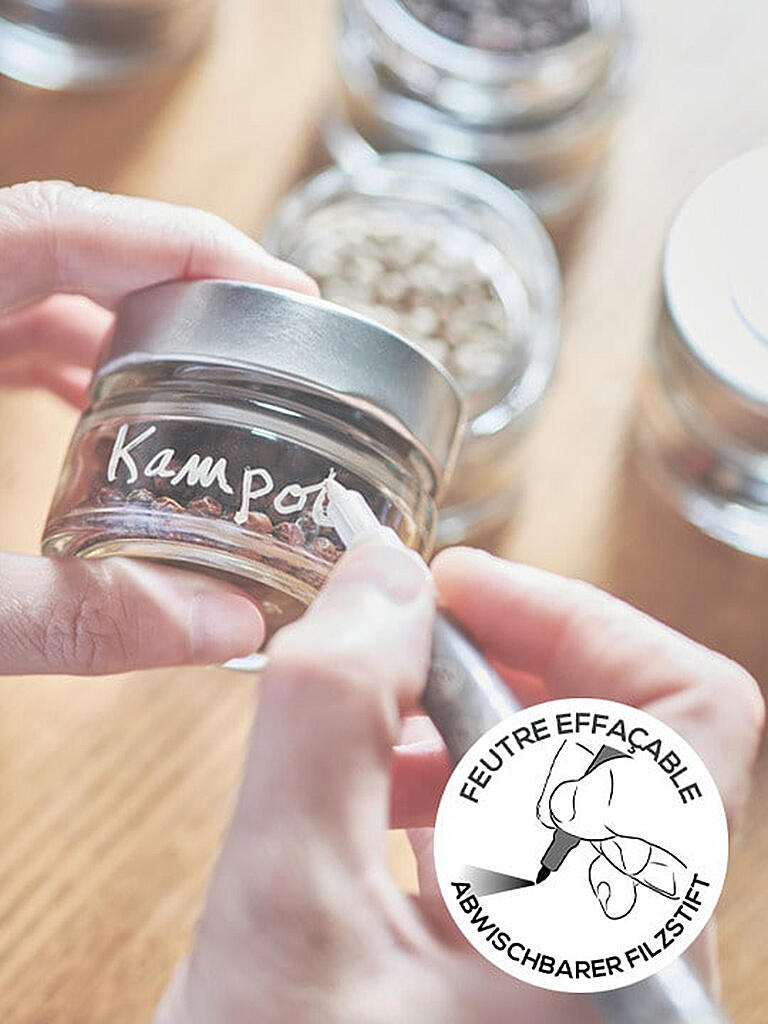 PEUGEOT Vorratsgläser für Maestro Mühle 3 Stk. Glas transparent