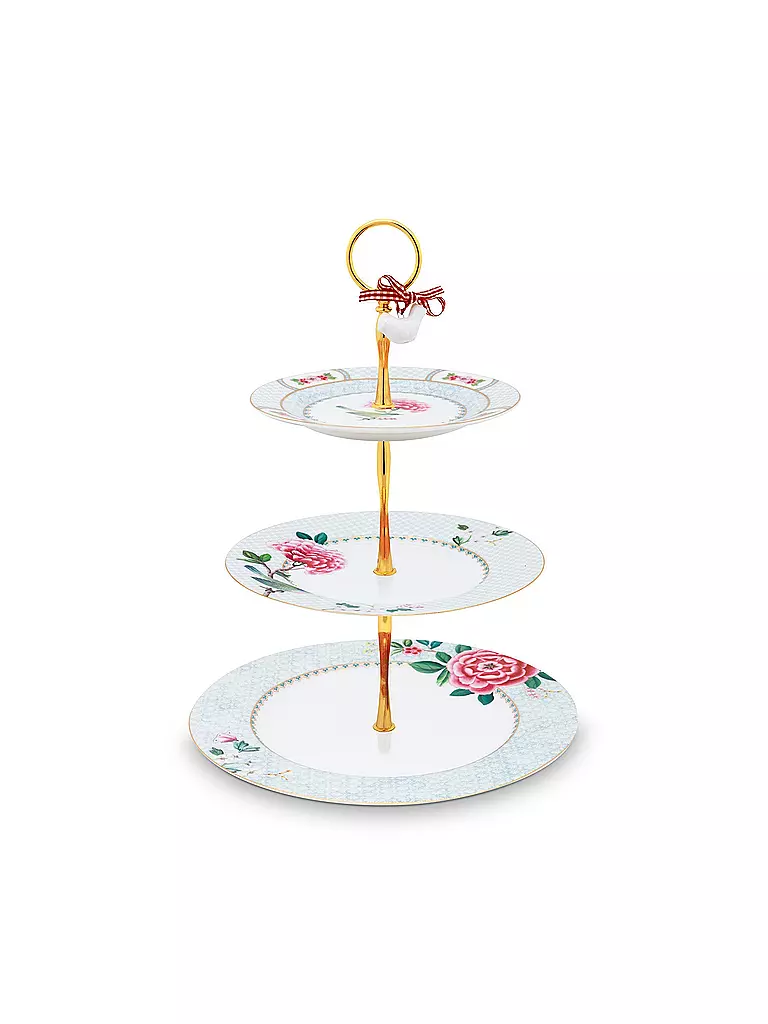 PIP STUDIO Etagere / Cake Stand 3-er "Blushing Birds" weiss