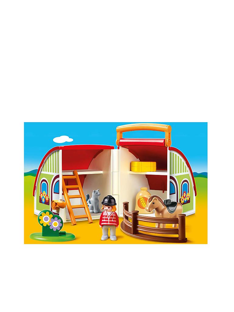 PLAYMOBIL 1,2,3 - Mein Mitnehm Bauernhof 70180 gelb
