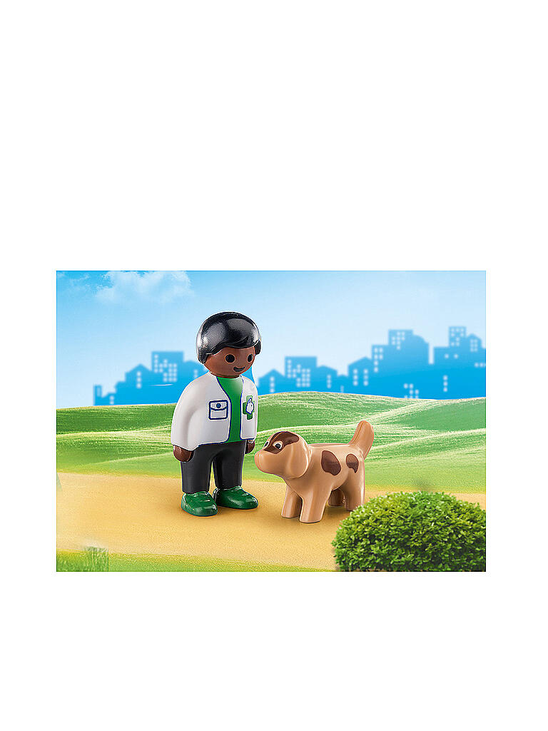 PLAYMOBIL 1,2,3 - Tierarzt mit Hund 70407 keine Farbe