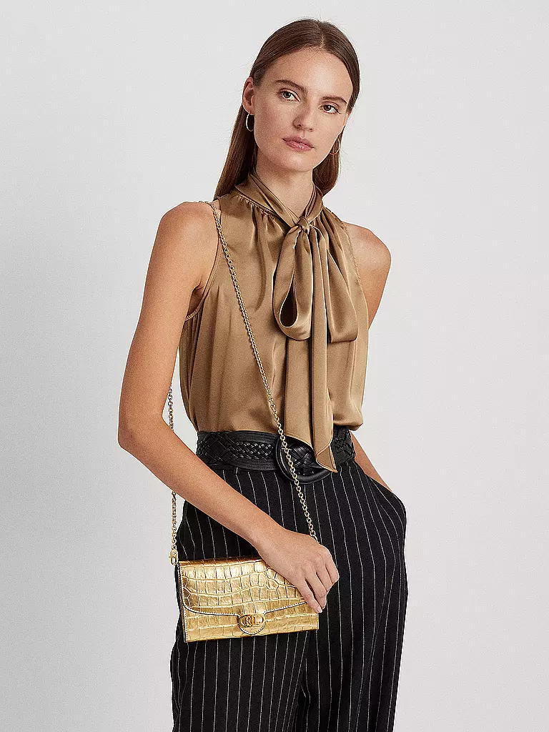 POLO RALPH LAUREN Ledertasche - Umhängetasche ADAIR gold