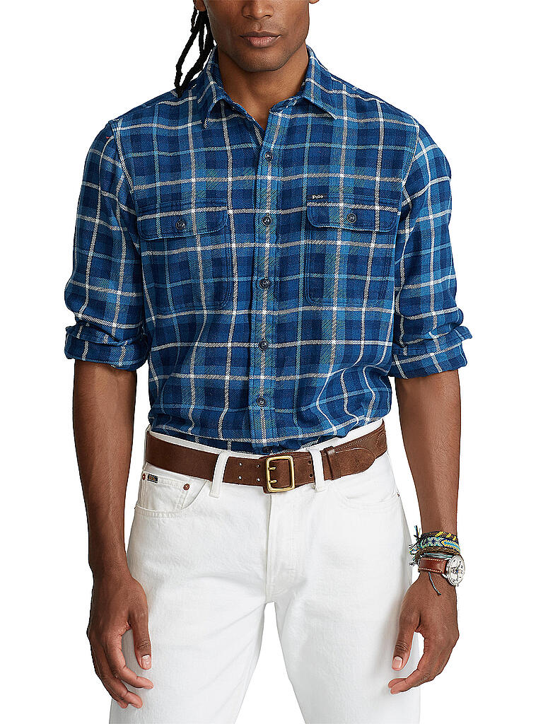 POLO RALPH LAUREN Overshirt Custom Fit blau