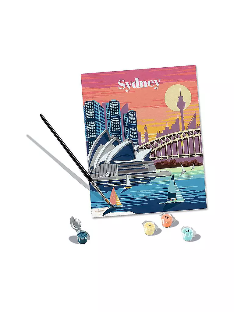RAVENSBURGER Malen nach Zahlen - Colorful Sydney keine Farbe