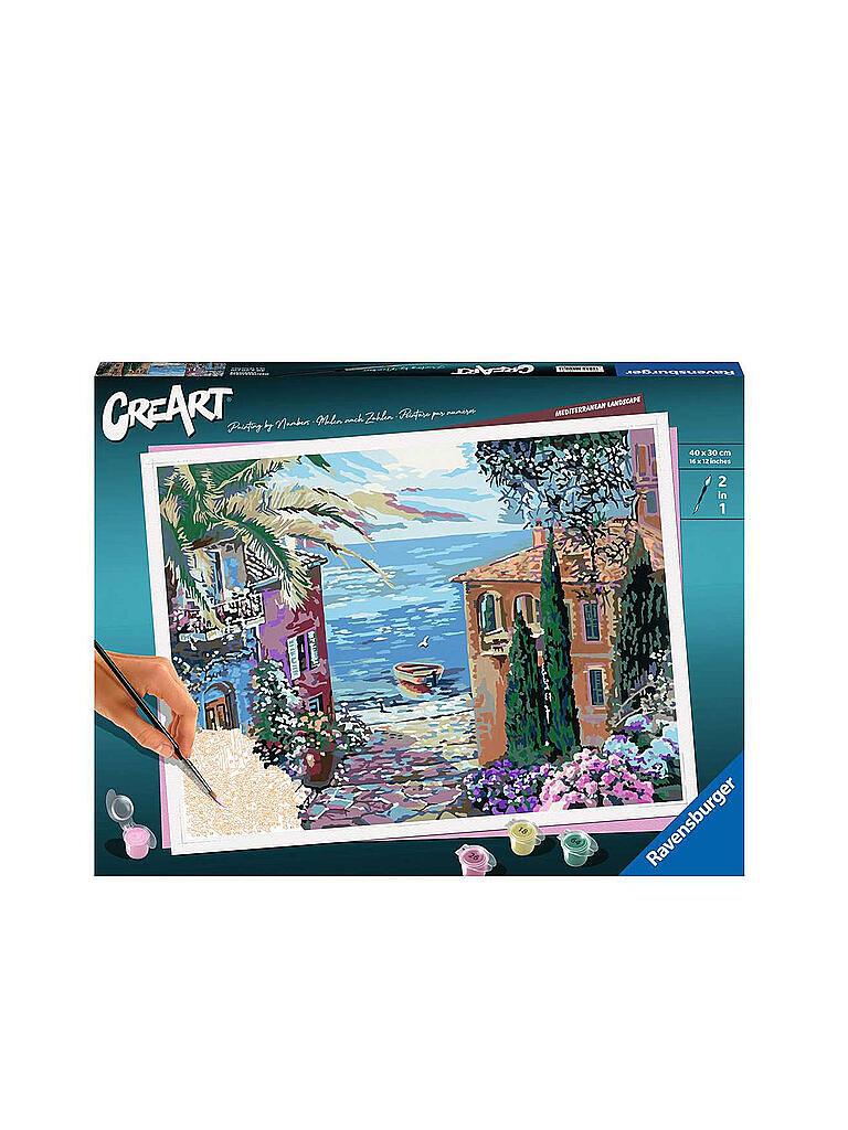 RAVENSBURGER Malen nach Zahlen - Mediterranean Landscape keine Farbe