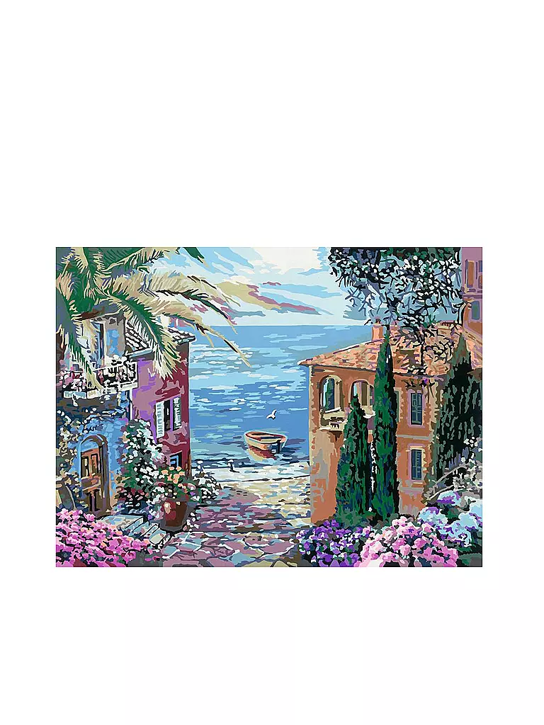 RAVENSBURGER Malen nach Zahlen - Mediterranean Landscape keine Farbe