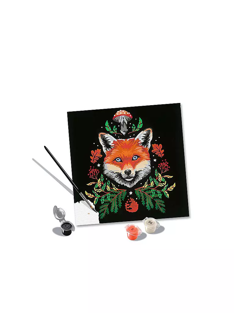 RAVENSBURGER Malen nach Zahlen - Pixie Cold: Fox keine Farbe