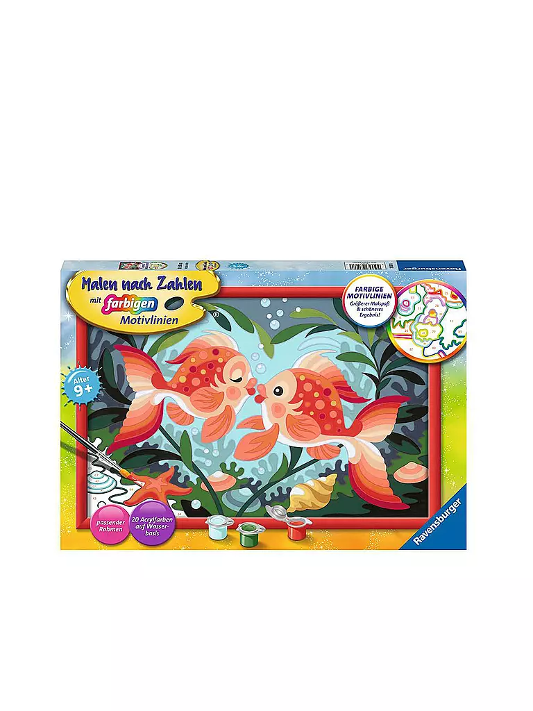 RAVENSBURGER Malen nach Zahlen - Verliebte Fische keine Farbe