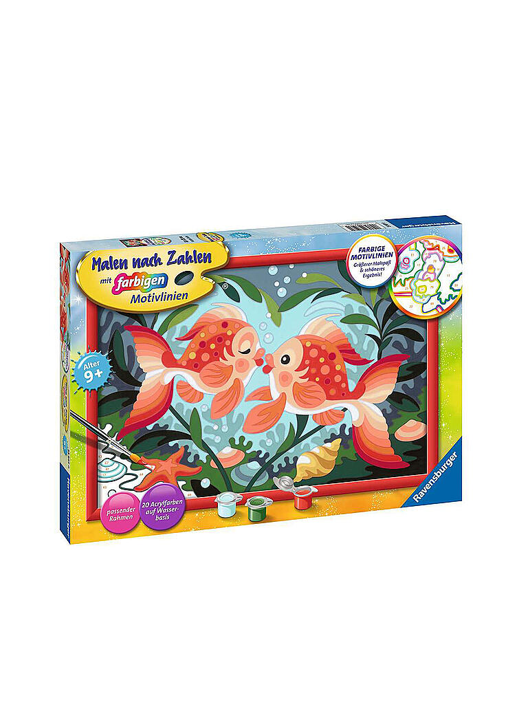 RAVENSBURGER Malen nach Zahlen - Verliebte Fische keine Farbe