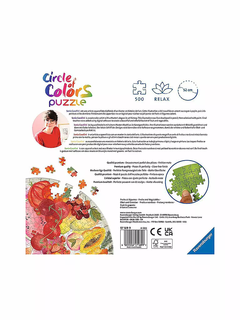 RAVENSBURGER Puzzle - Circle of Colors - Fruits & Vegetables 500 Teile keine Farbe
