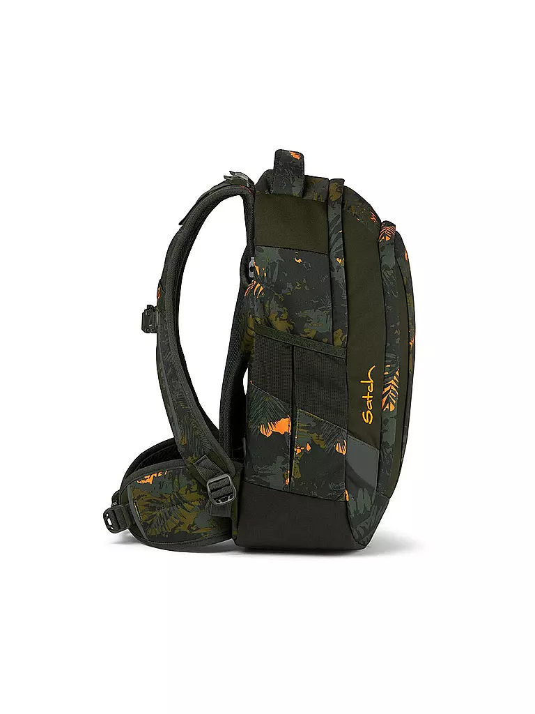 SATCH Schulrucksack Satch Sleek Jurassic Jungle dunkelgrün
