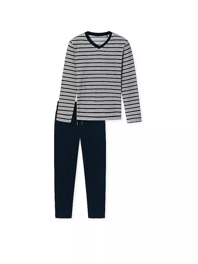 SCHIESSER Pyjama grau
