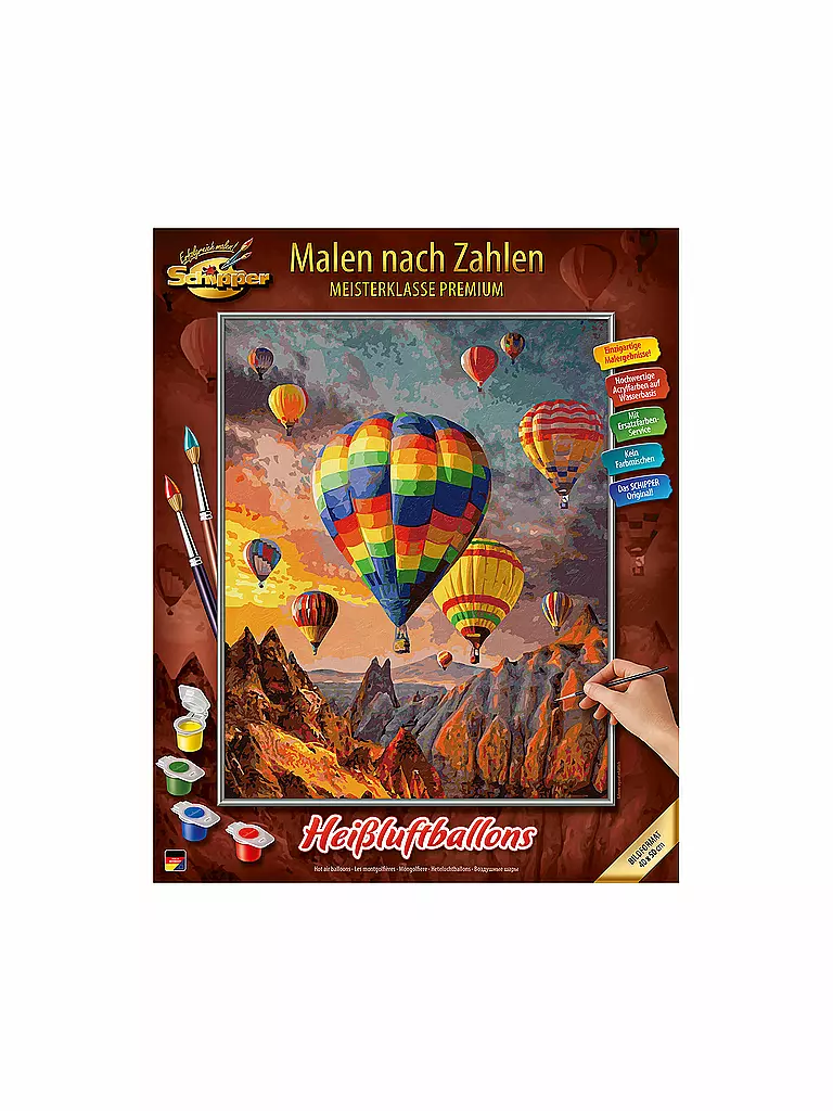 SCHIPPER Malen nach Zahlen - Heißluftballons keine Farbe