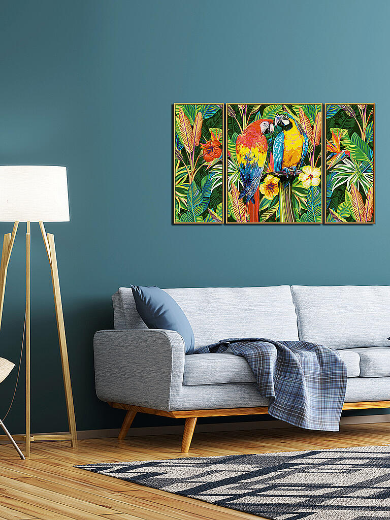 SCHIPPER Malen nach Zahlen - Papageien im Regenwald keine Farbe