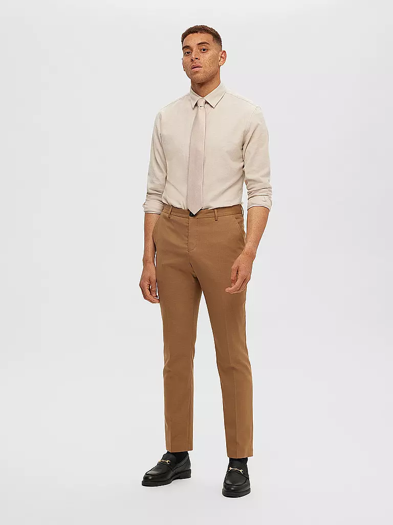 SELECTED Hemd Slim Fit creme