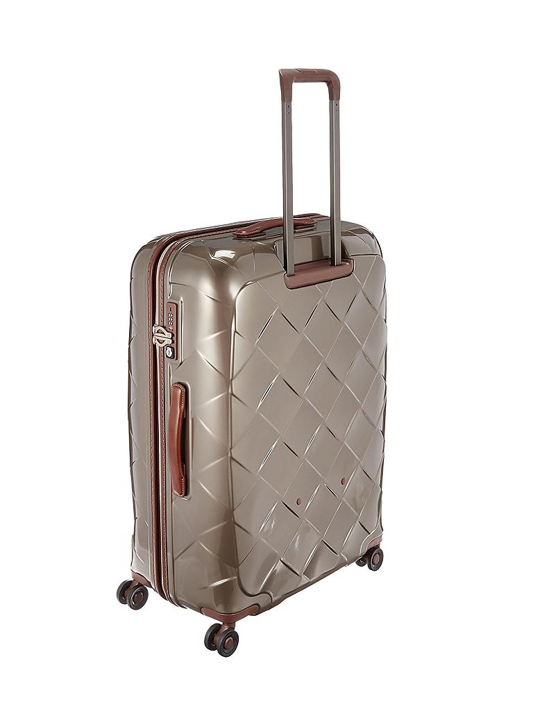 STRATIC Trolley "Leather and More" L 75cm champagne beige