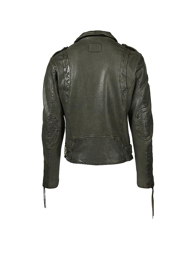 TIGHA Lederjacke Ethan olive