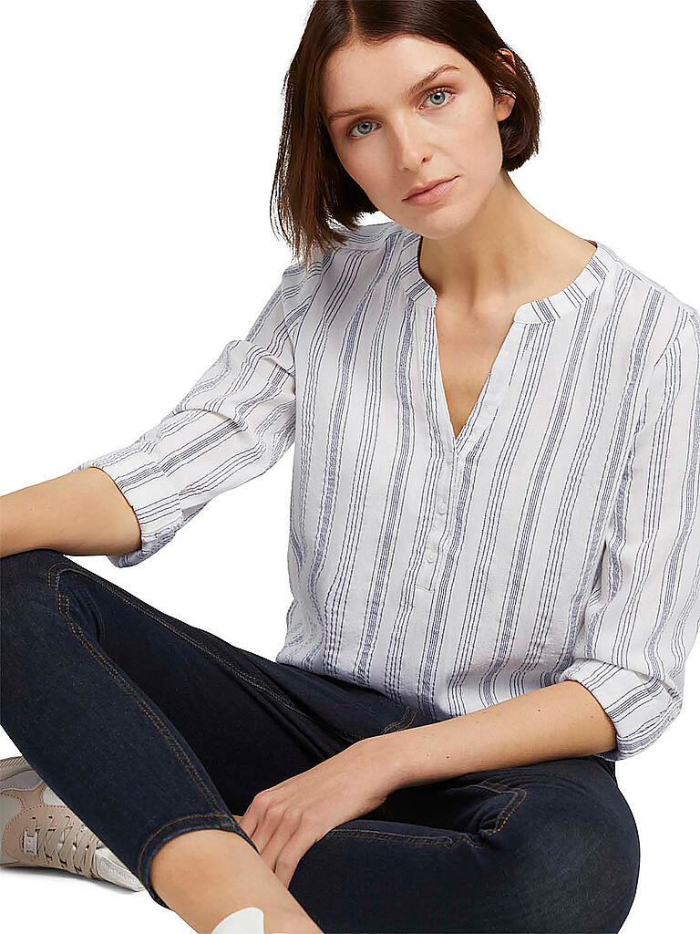 TOM TAILOR DENIM Bluse blau