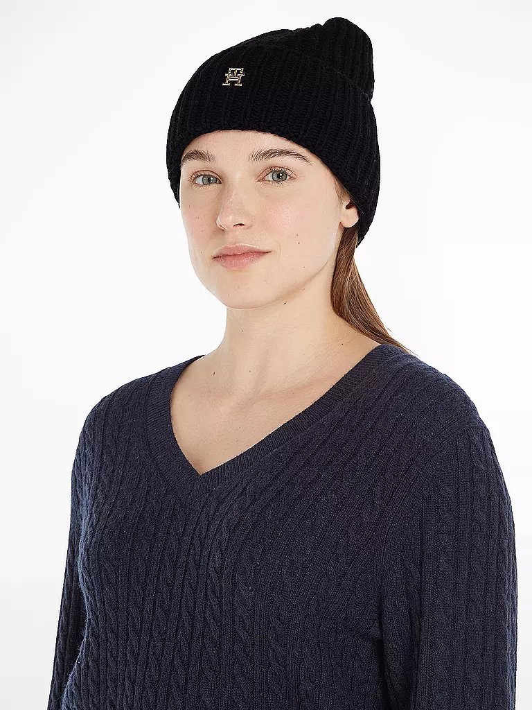 TOMMY HILFIGER Mütze - Haube schwarz