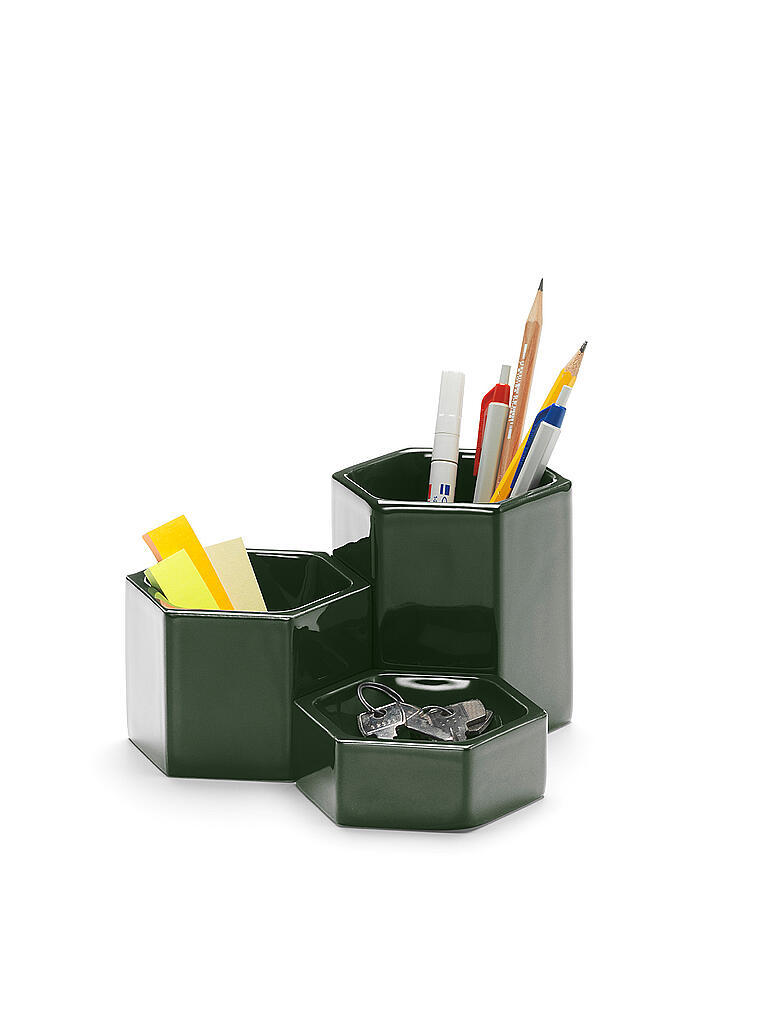 VITRA Container Hexagonal 3er Set Efeu grün