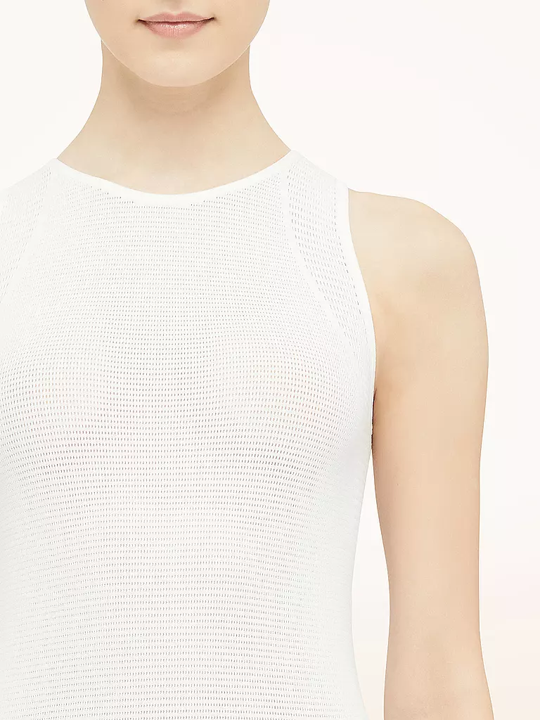 WOLFORD Body GRID NET white weiss