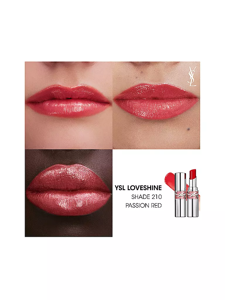 YVES SAINT LAURENT Loveshine Lippenstift (210 Passion Red) koralle